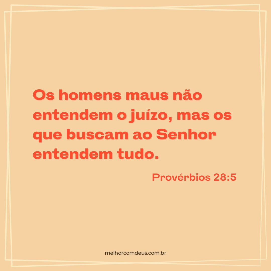 Provérbios 28:5